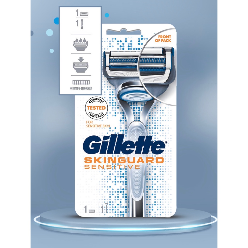 Gillette SkinGuard Men’s Razor, 1 Handle + 1 Blade Refill. | Shopee ...