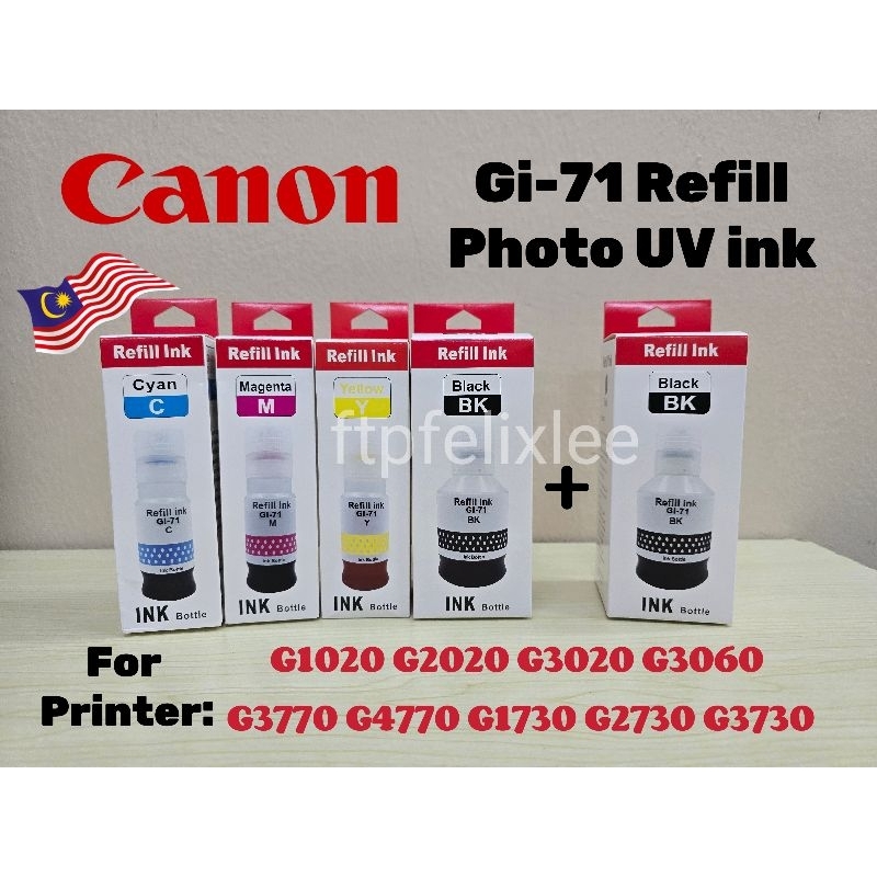 Canon Gi-71 GI71 NEW Compatible BOXSET Refill ink Bottle for Printer ...