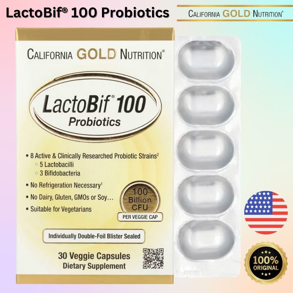 California Gold Nutrition, LactoBif 100 Probiotics, 100 Billion CFU, 30 ...