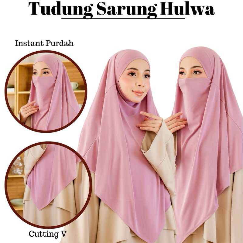 Tudung Sarung Hulwa Instant Purdah Bidang 45 50 60 tudung sarung lycra ...
