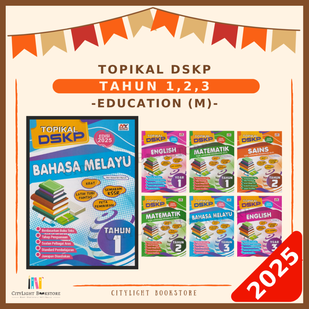 [CITYLIGHT] Buku Latihan 2025: Topikal DSKP Tahun 1 / 2 / 3 -Education (M) | Shopee Malaysia