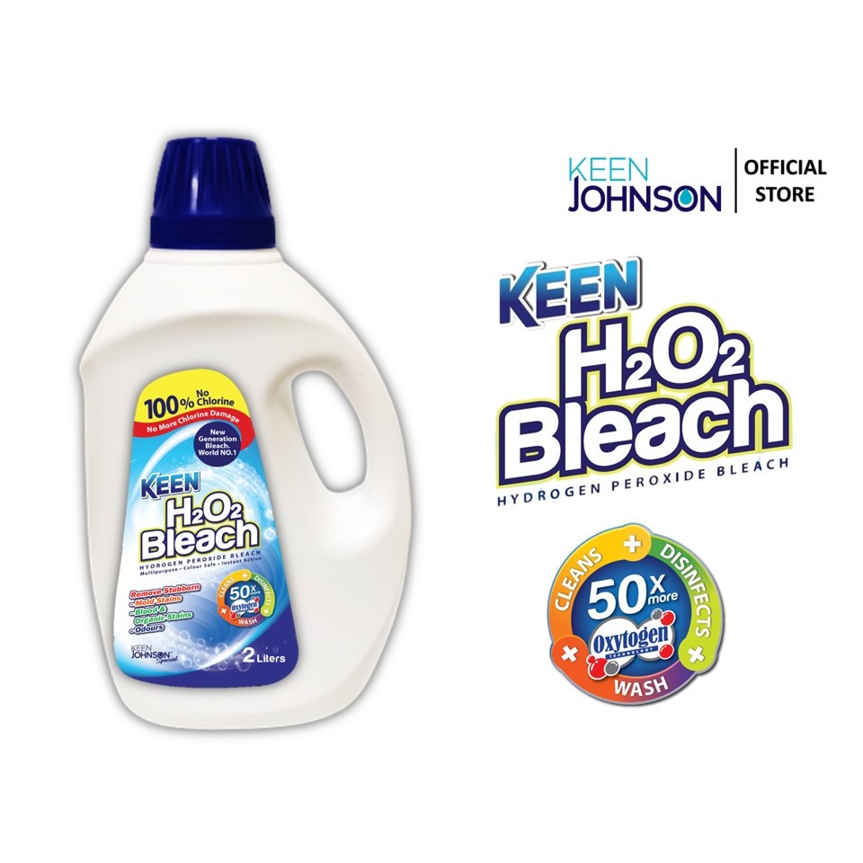 KEEN H2O2 Bleach 2 liters Hydrogen Peroxide Bleach | Shopee Malaysia