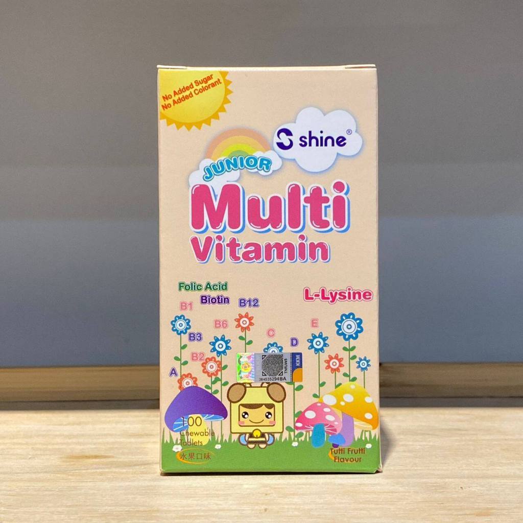 Shine Junior Multivitamin with L-Lysine Chewable Tablets 100's (EXP ...