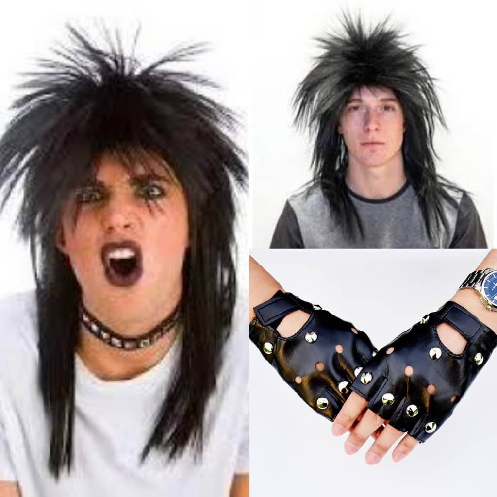 Stok Malaysia Punk wig cosplay wig party wig rock wig unisex women wig ...
