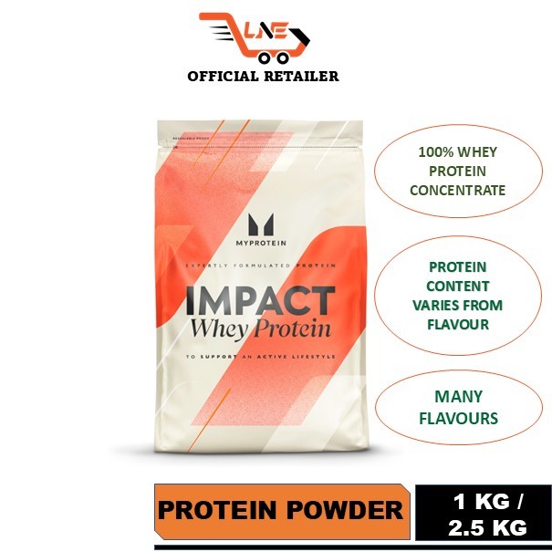 MYPROTEIN - IMPACT WHEY PROTEIN ( 1KG )( 2.5KG ) ORIGINAL UK VERSION ...