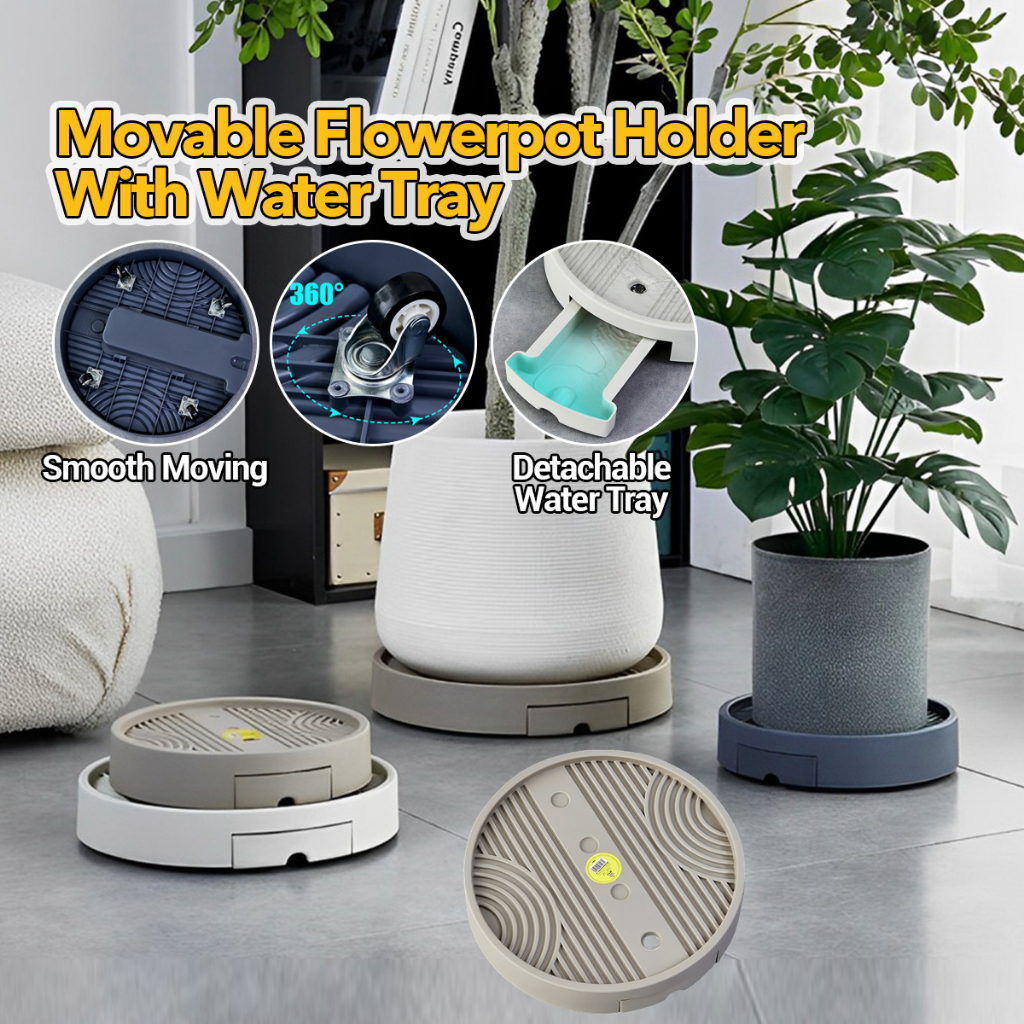 360 Rotating 250Kg Load Capacity Plant Stand Universal Wheel Vase Base ...