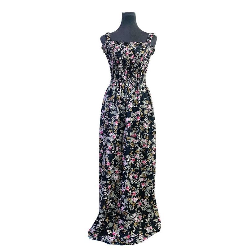 Long dress robe jubah plain dress tali getah v viral | Shopee Malaysia