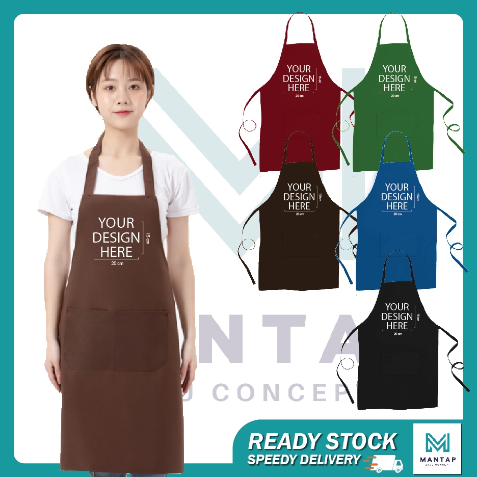 Apron Printing | Cetak Apron DESIGN | Apron Custom Logo waterproof ...