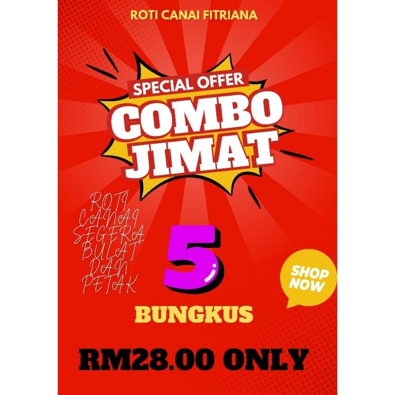 COMBO JIMAT 5BUNGKUS{ROTI CANAI HOMEMADE} | Shopee Malaysia