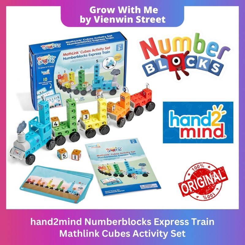 🔥Ready🔥hand2mind MathLink Cubes Activity Set NumberBlocks Express Train ...