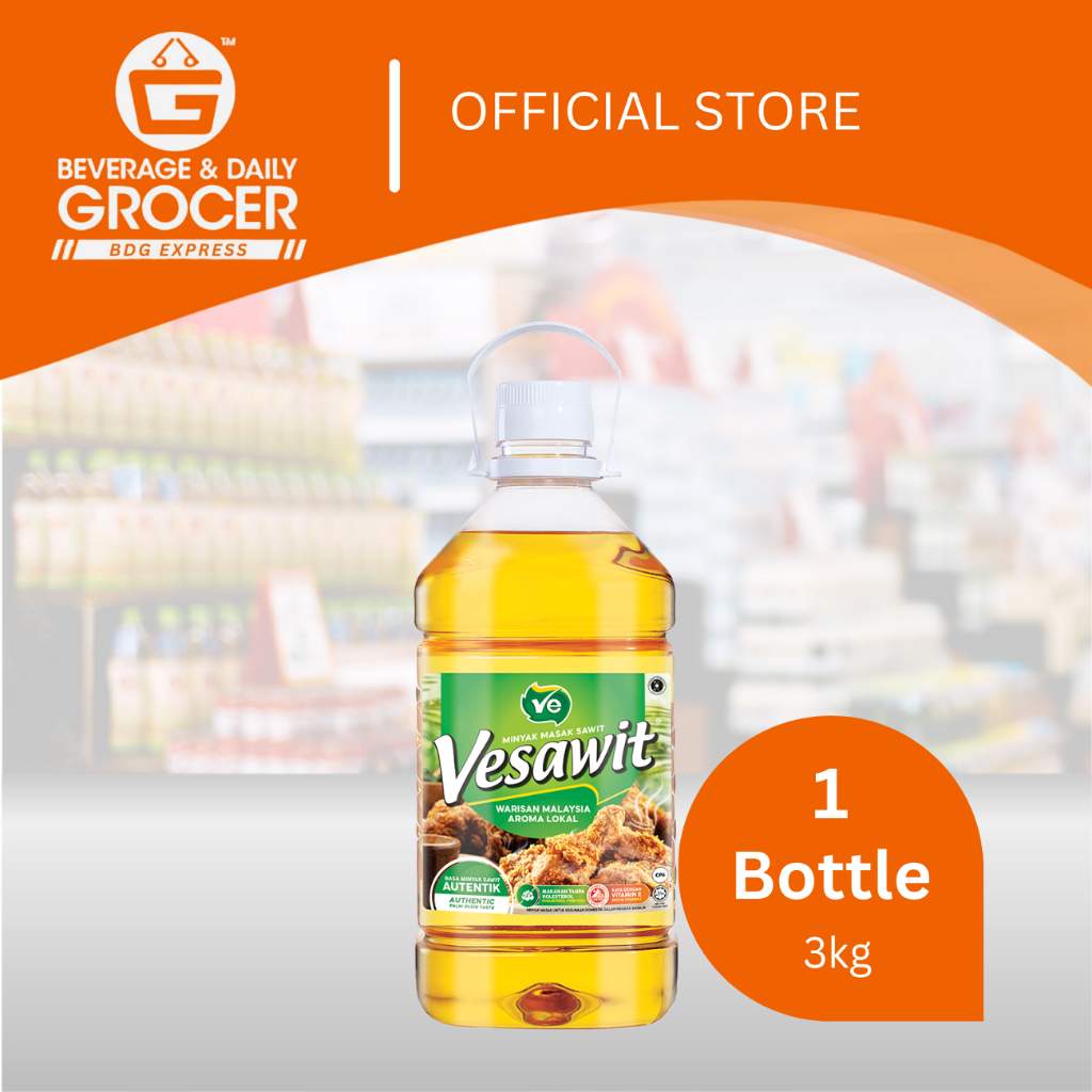 Vesawit Cooking Oil 3kg (1 x 3kg) 1 Bottle | Shopee Malaysia