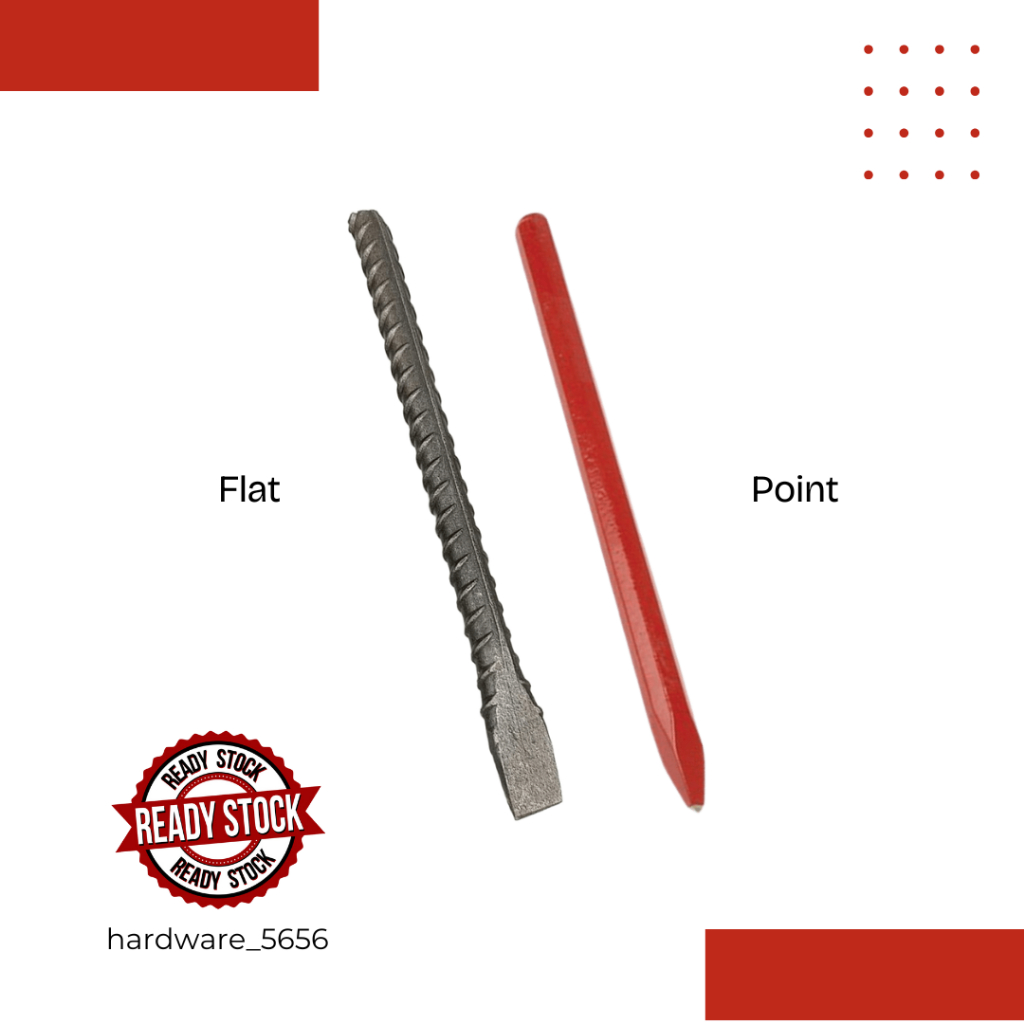【Lelong 清仓商品】High Quality Concrete Chisel Pahat Simen Flat / Point ...