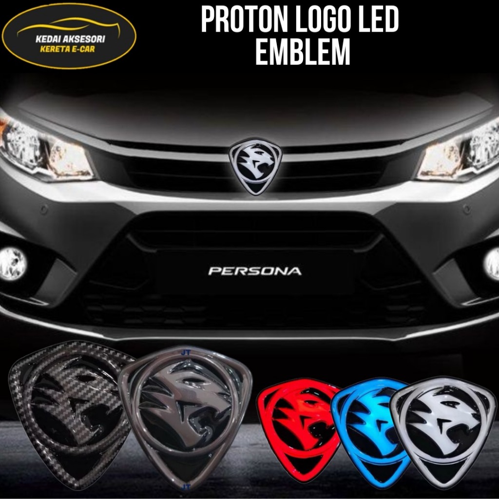 Proton Logo LED Emblem Triangle Front Rear Running Light Badge Saga ...
