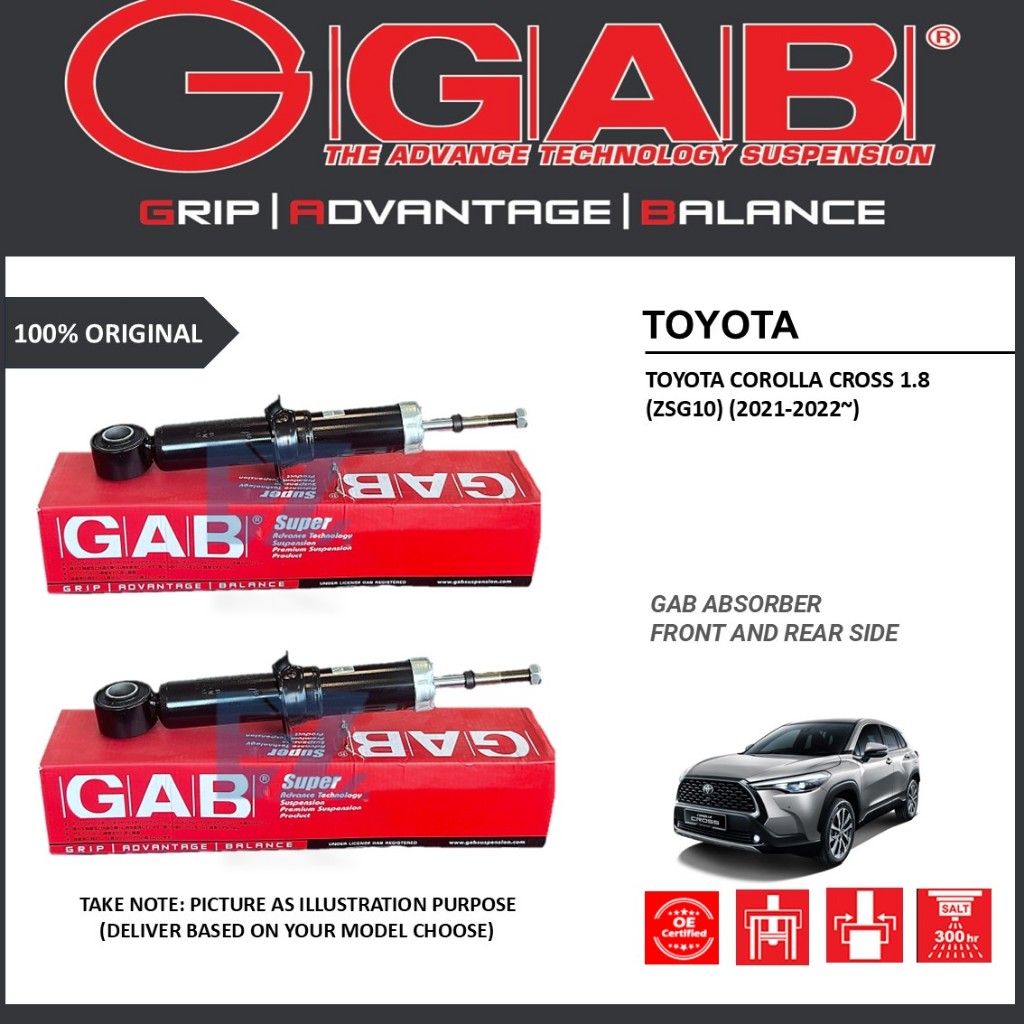 ORI GAB FRONT / REAR ABSORBER -TOYOTA COROLLA CROSS 1.8 (ZSG10) (2021 ...