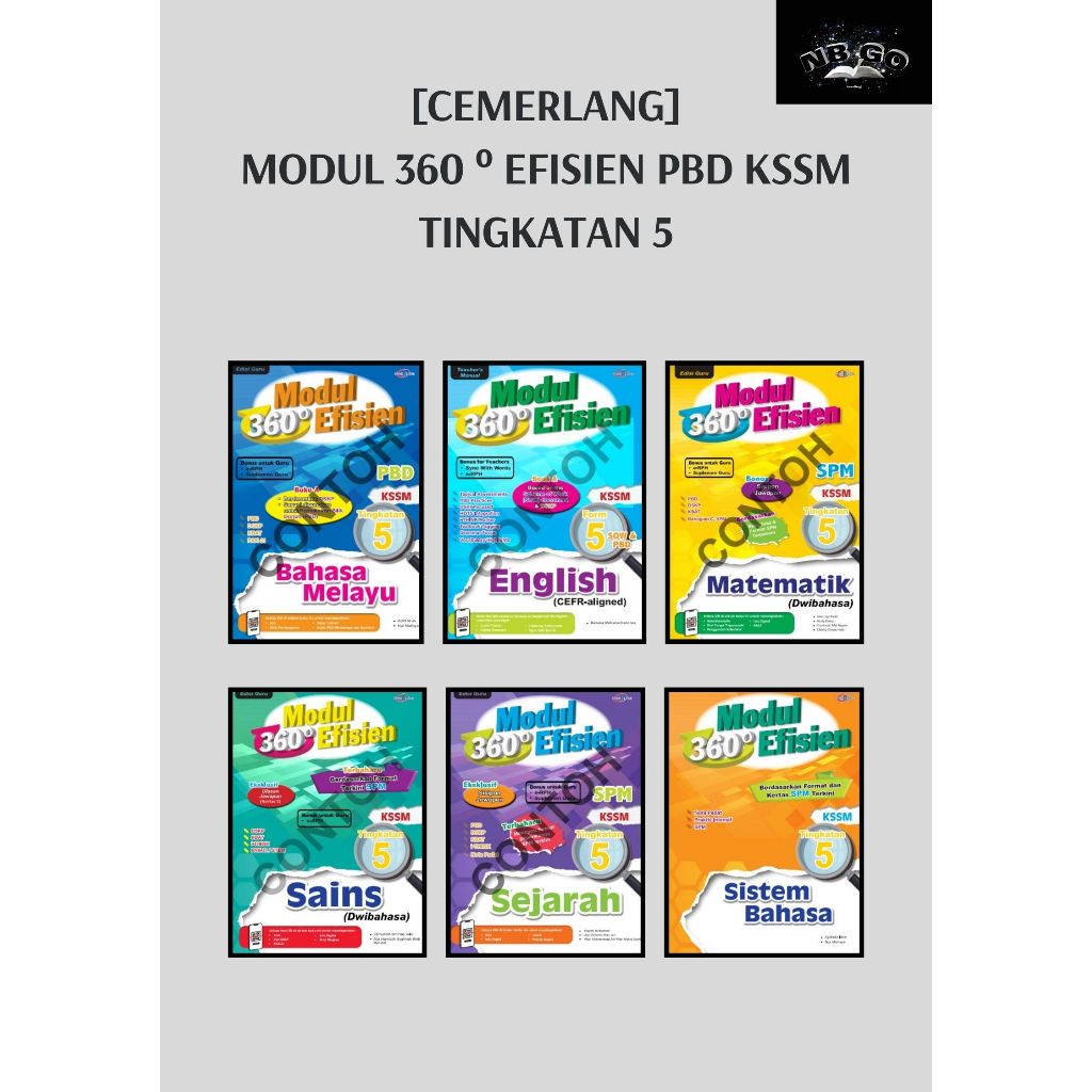 (NB) BUKU LATIHAN SMK: MODUL 360 EFISIEN KSSM TINGKATAN 5 (2024 ...