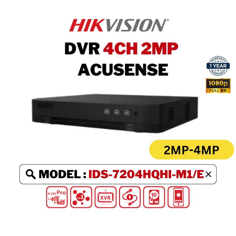 HIKVISION CCTV DVR 4CH Digital Video Decorder Turbo HD 4 Channel 2MP ...