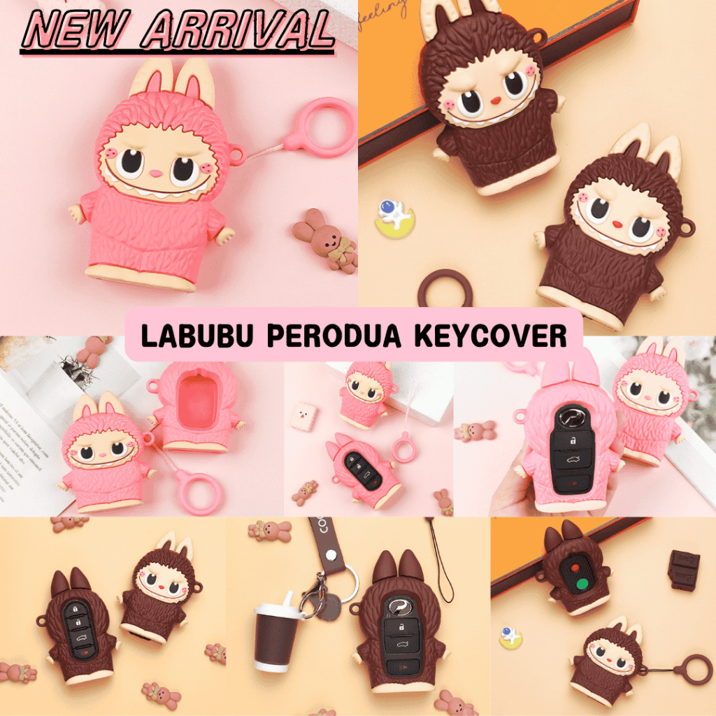 Labubu Perodua Cartoon Keycover Remote Cover Axia Bezza Viva Myvi Icon ...
