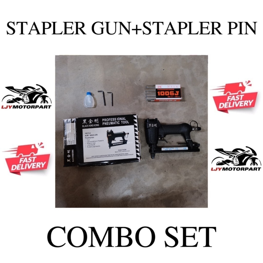 AIR STAPLER GUN AIR NAILER GUN 1013J SEAT STAPLER+STAPLER PIN | Shopee ...