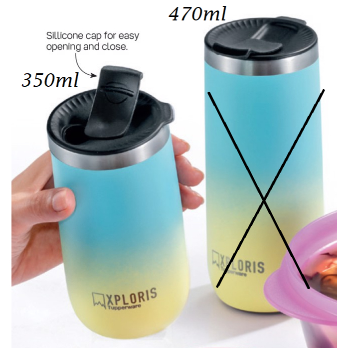 *350ml 1pc*Tupperware Xploris Thermal Tumbler 350ml / 470ml with box ...
