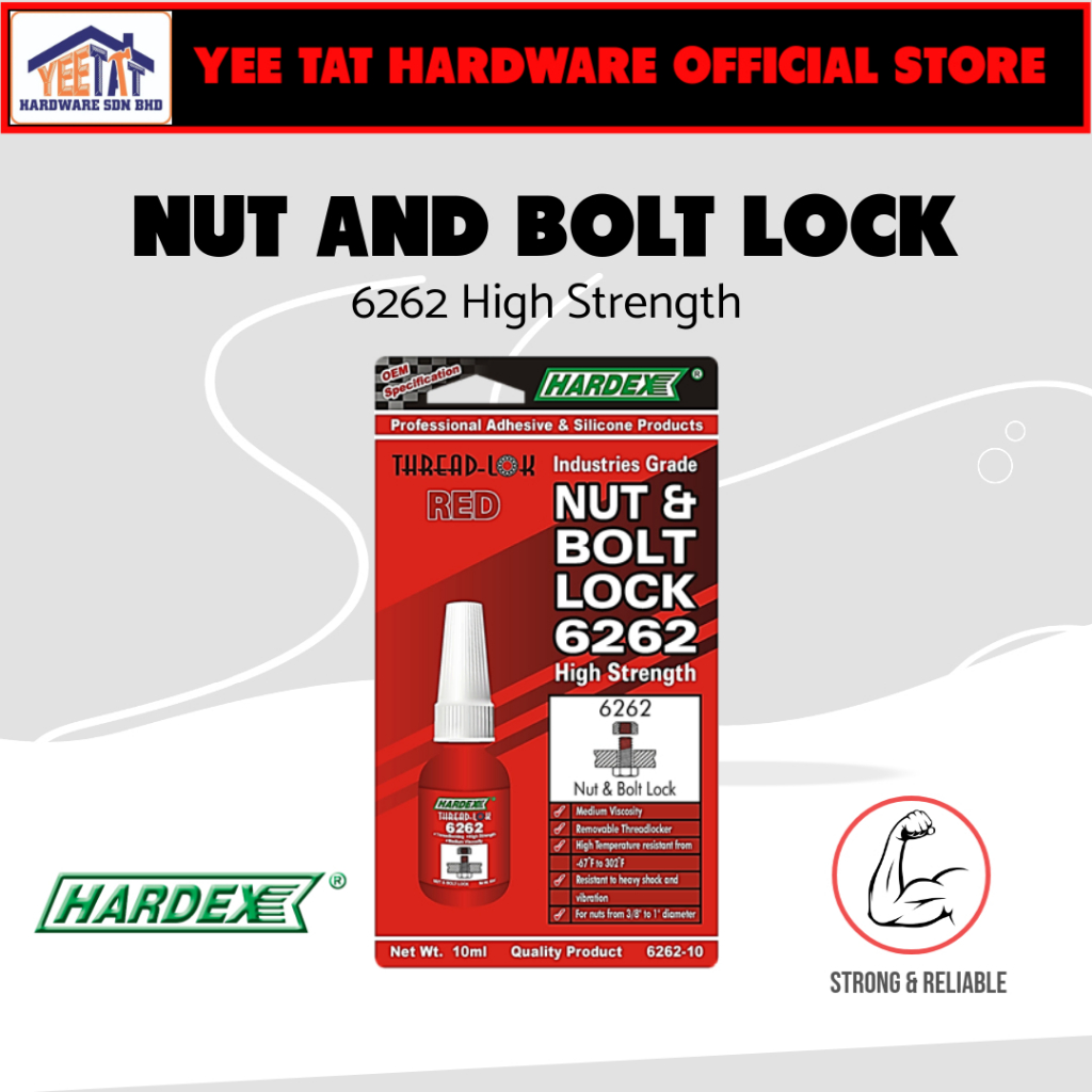 [ HARDEX ] Nut & Bolt Lock 6262 Industries Grade High Strength Medium ...