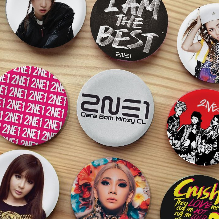 Button Badge 2ne1 Logo, CL, Boom, Dara, Minzy 58mm Comeback home ...