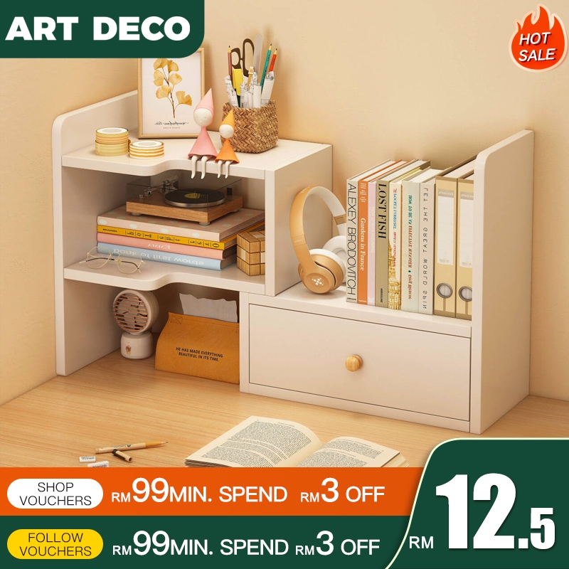 Desk Organizer Adjustable Desktop Rack Book Shelf Extendable Table Top ...