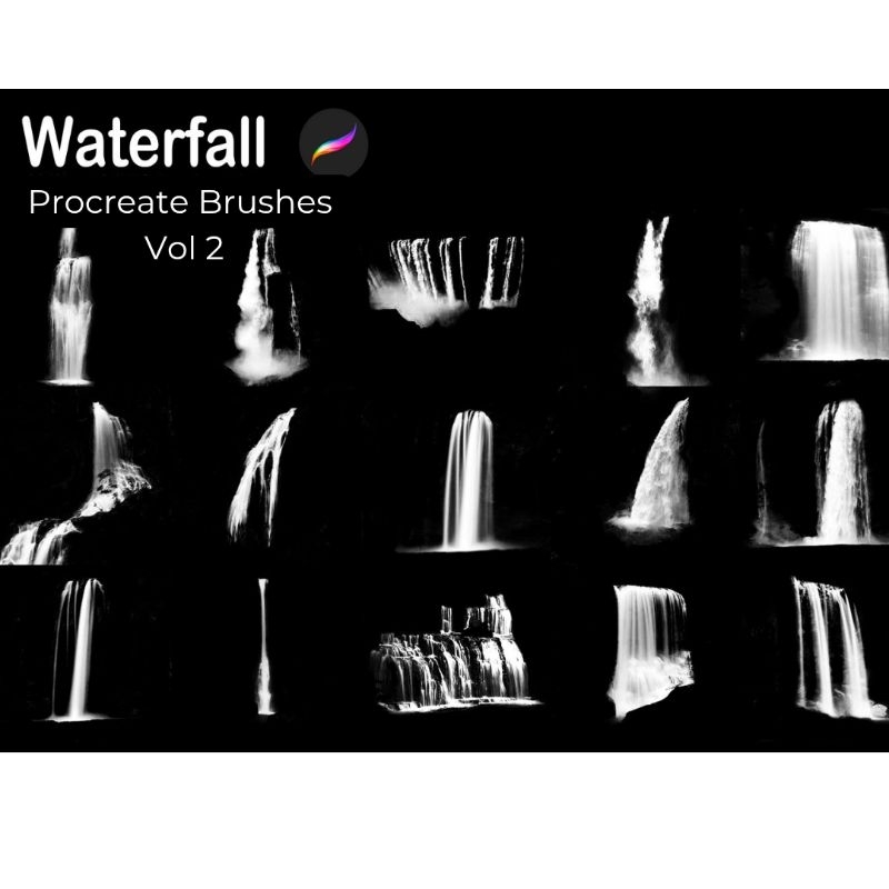 Waterfall Procreate Brush Stamps Vol 2 | Shopee Malaysia