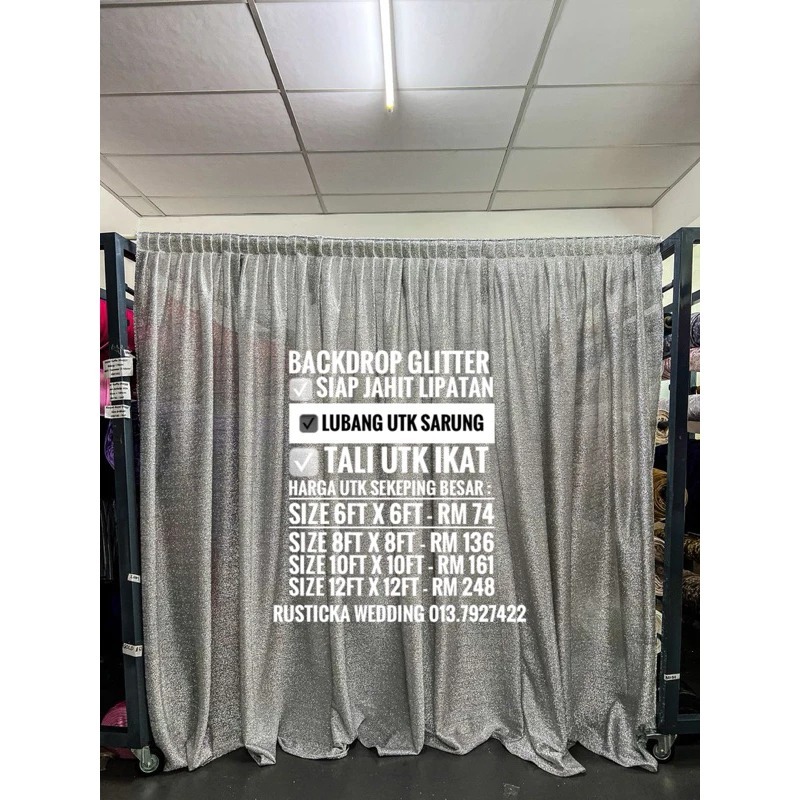 Kain Glitter Bidang Siap Jahit Shining Cloth Stretchable Fabric Selfie ...