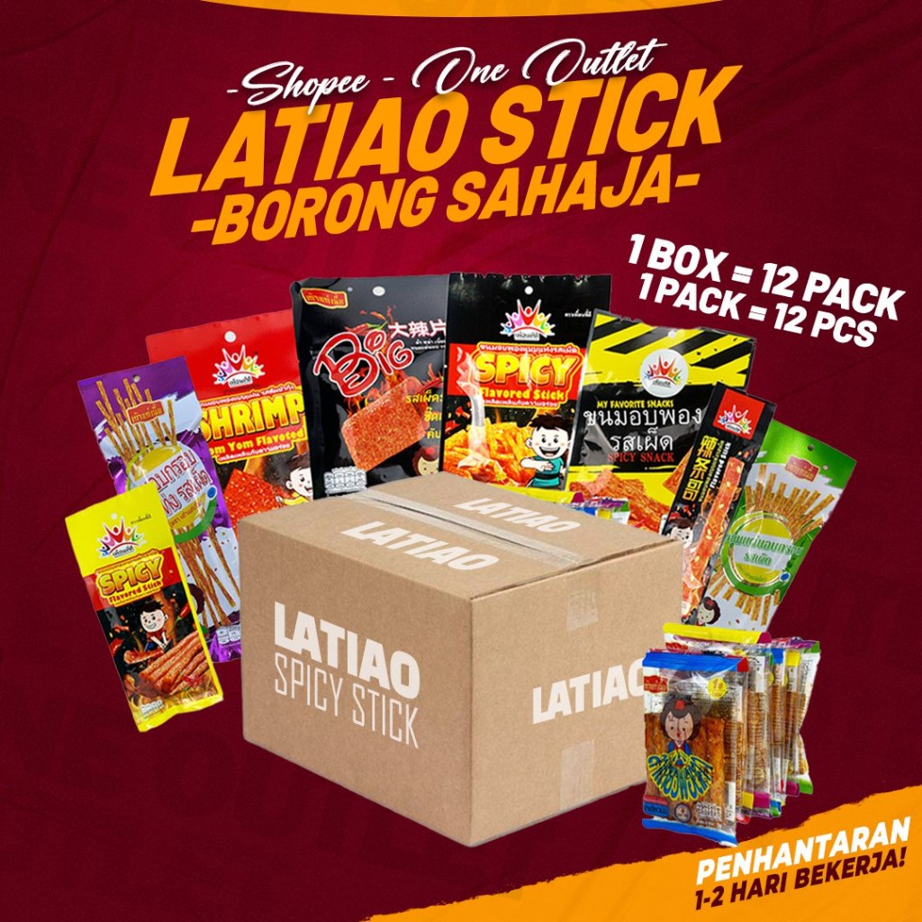 [WHOLESALE] 1 BOX Latiao HALAL SPICY FLAVOUR STICK Thailand Snacks ...