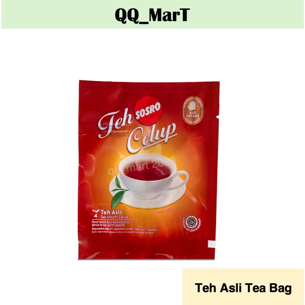 Teh Celup Sosro Sachet Black Tea Bag [10 Sachet x 4pcs] | Shopee Malaysia
