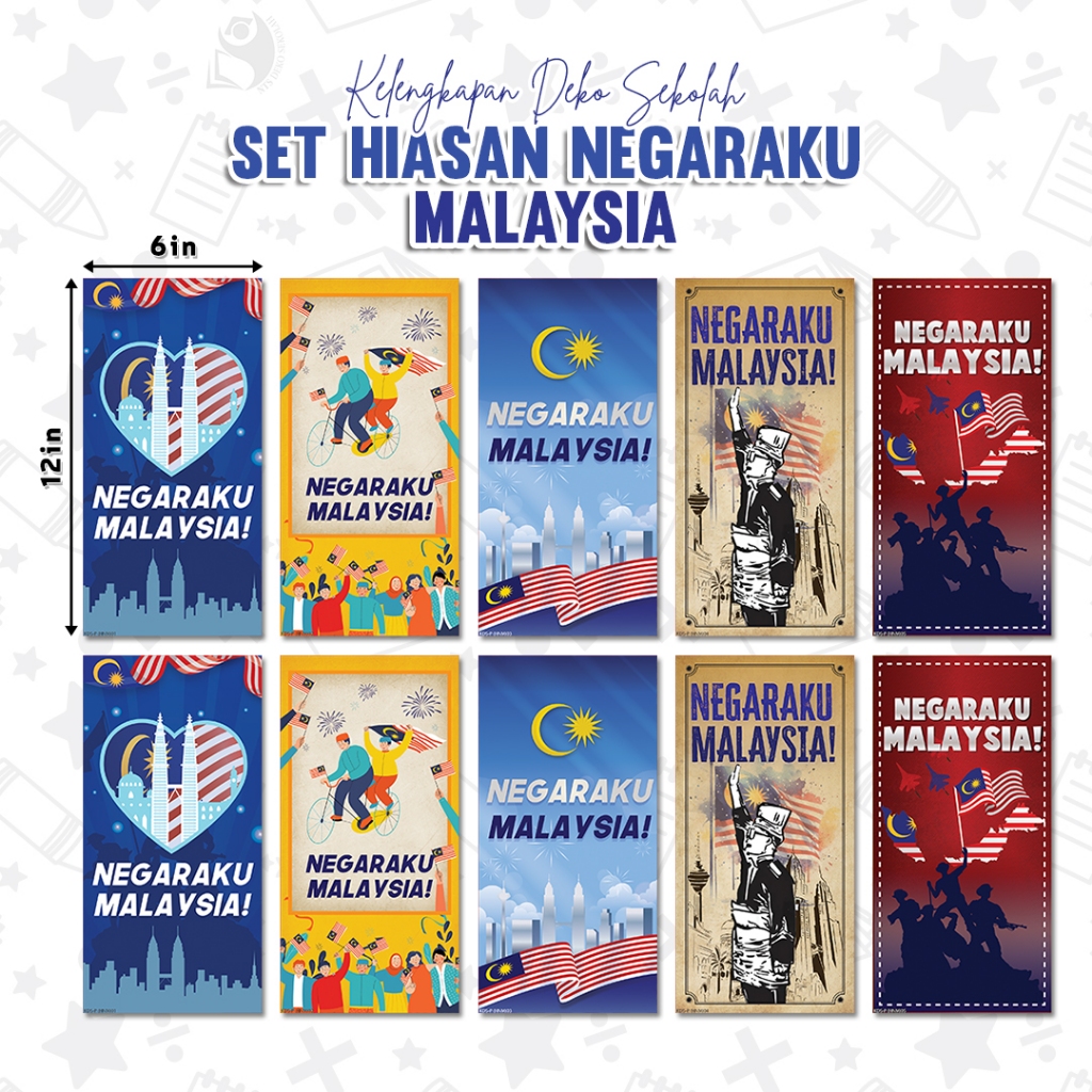 1 DAY SHIP SET HIASAN NEGARAKU MALAYSIA / 10in1 / MERDEKA / DEKORASI ...