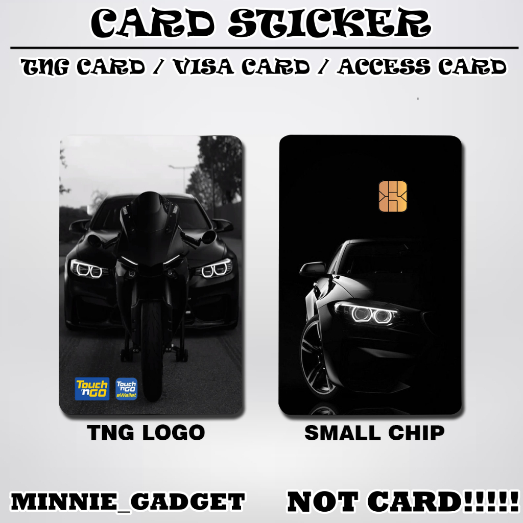 [ BLACK CAR ] Touch n Go Card Sticker Cover TNG / MASTER / VISA ...