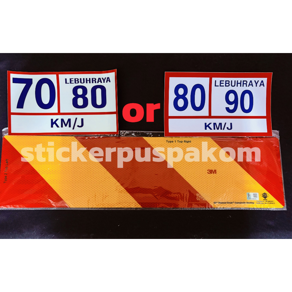 DIAMOND GRADE TYPE 1 REFLECTIVE STICKER (60cm x 15cm), 3M WITH SIRIM ...
