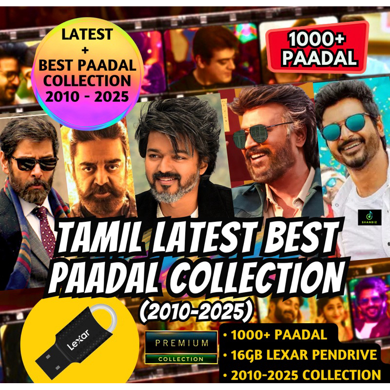 Tamil Latest Paadal | 1000+ Paadal | USB FLASH DRIVE | PENDRIVE USB ...