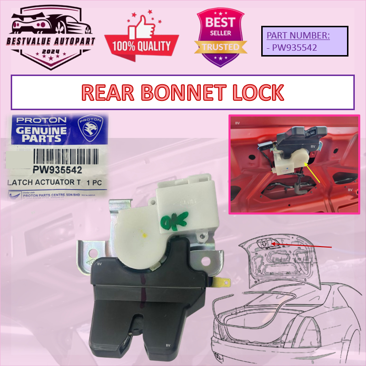 💫MALAYSIA READY STOCK💫PROTON SAGA VVT PERSONA VVT REAR BOOT LOCK BONNET ...
