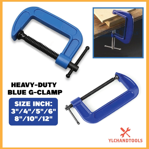 HEAVY-DUTY BLUE G-CLAMP Pengapit G (Tugas Berat) – Warna Biru -3'',4 ...