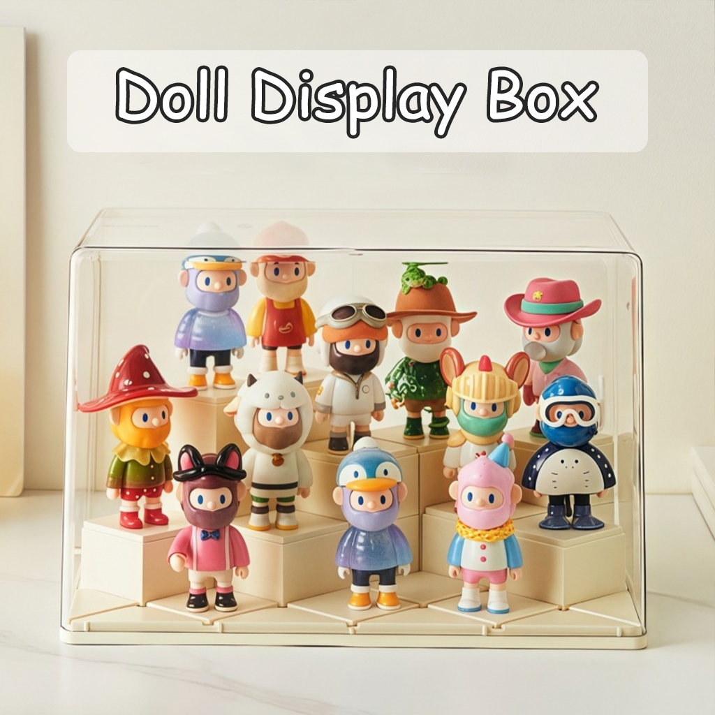 24Pcs Movable Dustproof Model Display Case Blind Box Display Box Hand ...