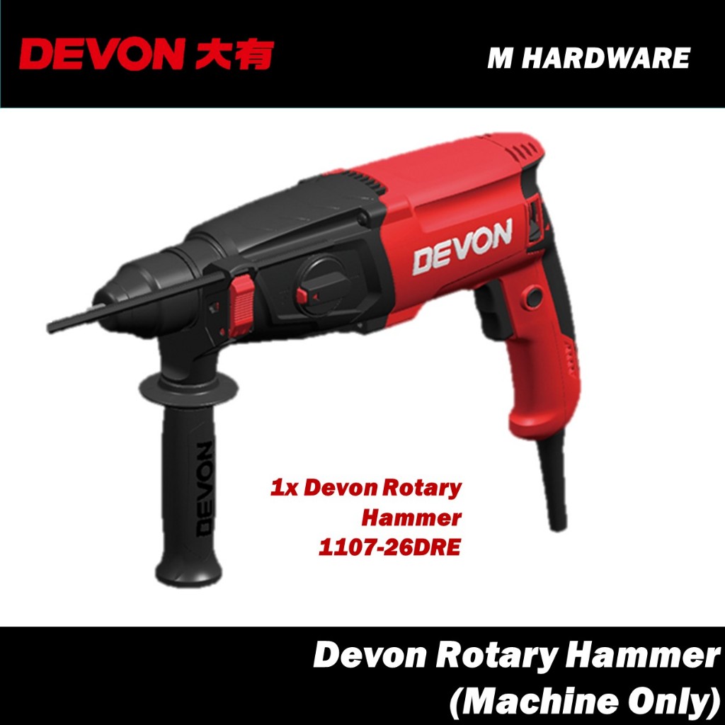 DEVON Rotary Hammer 1107-26DRE (26mm) | Shopee Malaysia