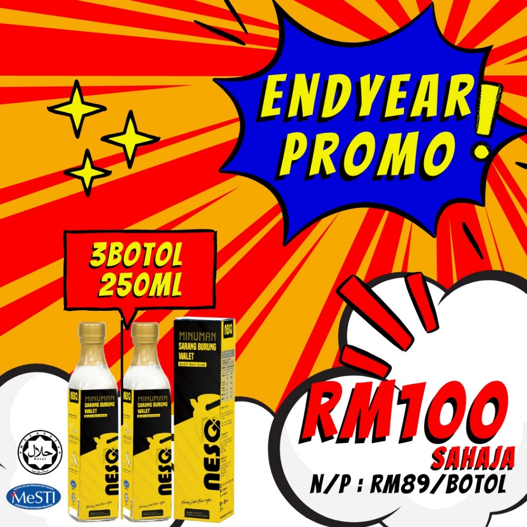 PROMO AKHIR TAHUN 3 BOTOL(250ML) RM100 !! PATI SARANG BURUNG WALET ...