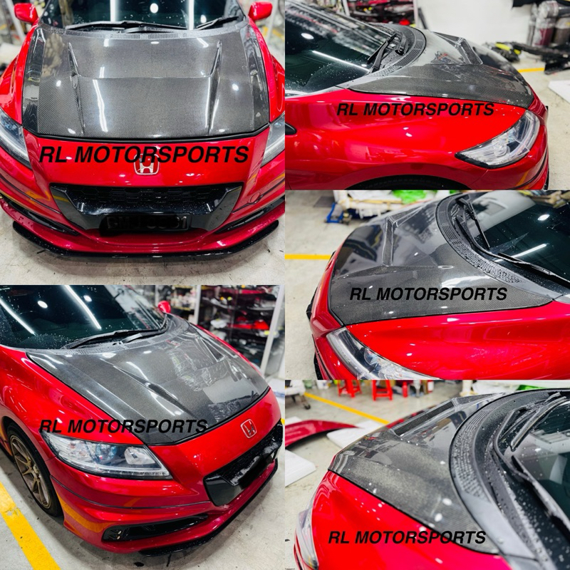 Honda CR-Z Crz zf1 zf2 carbon fiber front bonnet hood bonet js racing z ...