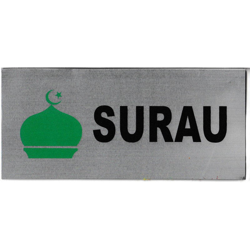 PVC Dwibahasa 'SURAU' self adhesive sticker sign board | Shopee Malaysia