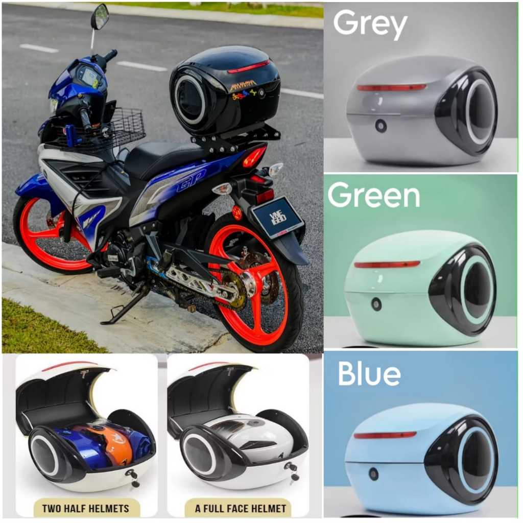 BOX ALIEN/SIPUT 35L ABS TOPBOX SIPUT MOTORSIKAL ALIEN BOX JB STYLE ...