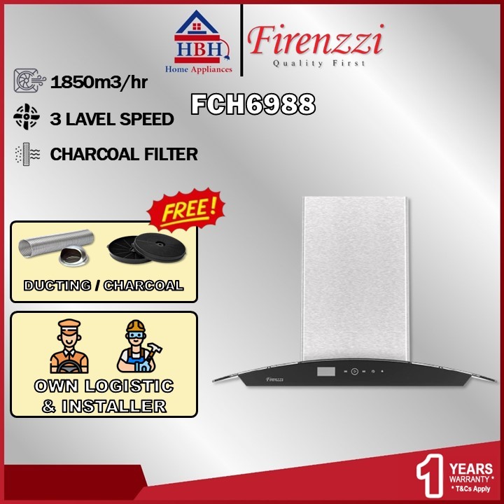 [RM179 Install] Firenzzi 90cm FCH-6988 1850m3/hrs Auto Clean Touch ...