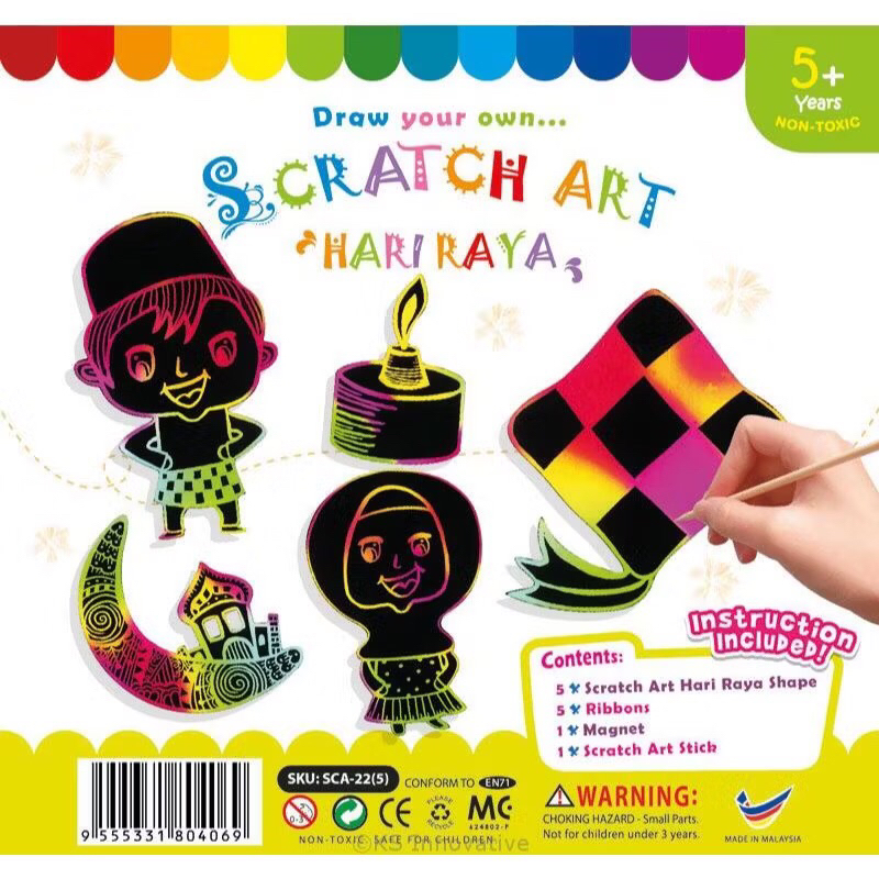 Scratch Art Hari Raya Kit Deco Aidilfitri DIY Craft | Shopee Malaysia