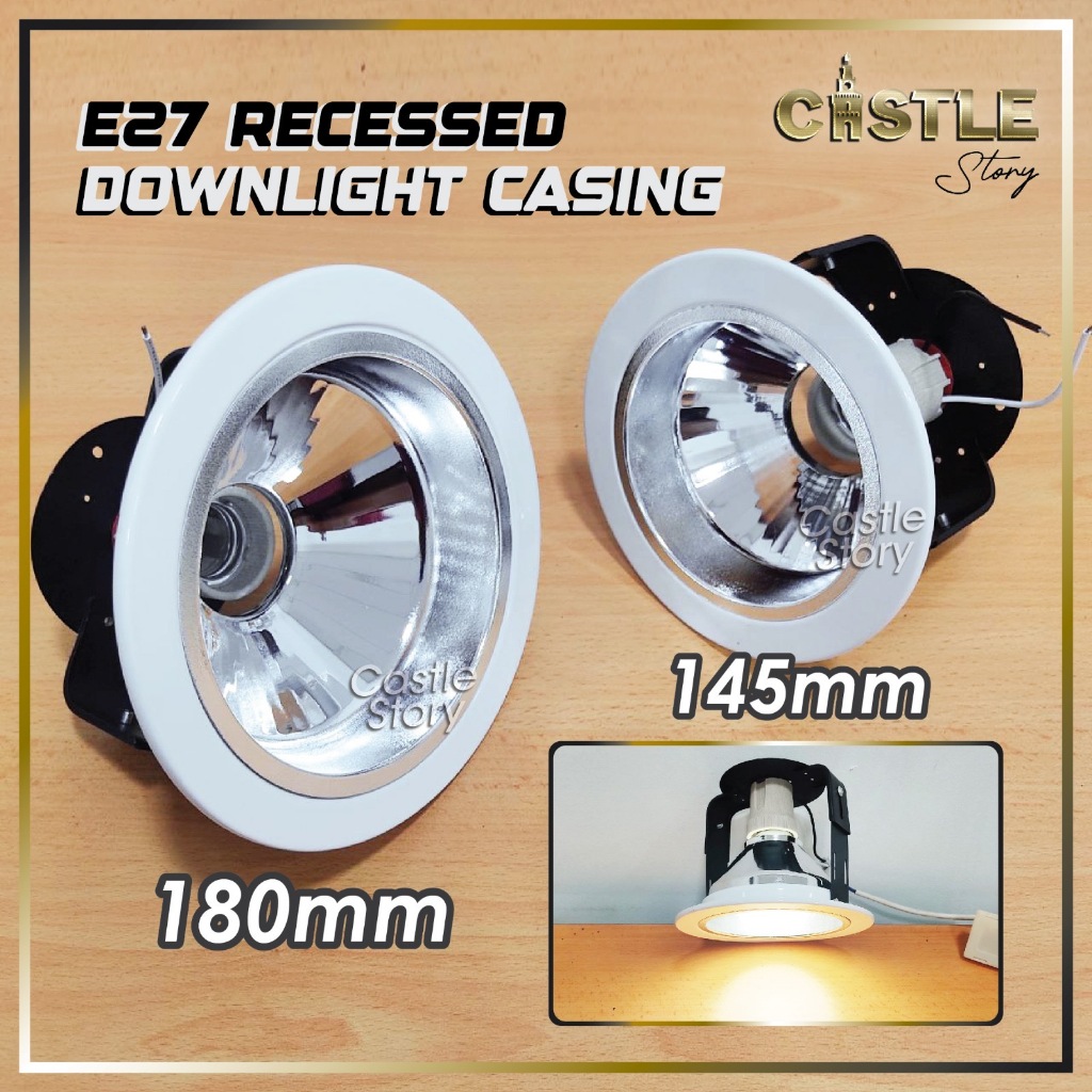 Adjustable Downlight Casing 4inch 6inch Down light Fitting E27 White ...