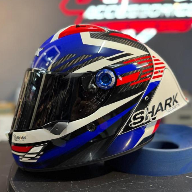 Aeron GP FIM FIRSTLAP Blue Full Face Shark Helmets Shark Helmet Shark ...