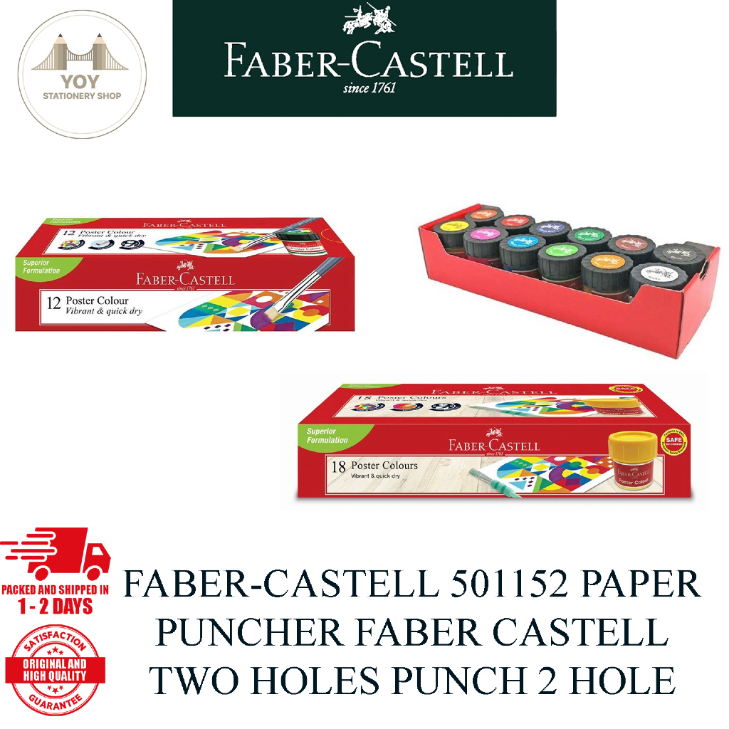 FABER CASTELL POSTER COLOUR 12 COL 18 COL / FABER-CASTELL WARNA POSTER ...