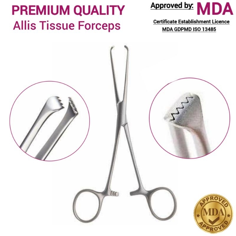 Allis Tissue Forceps 15 CM - 20 CM Intestinal Surgical Medical Dental ...