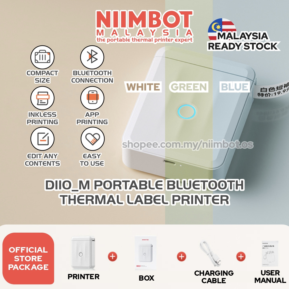NIIMBOT D110_M New Series D110 Bluetooth Portable Thermal Printer D11 ...