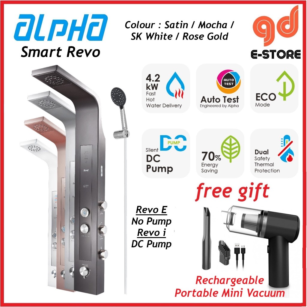 [Free Gifts] Alpha Water Heater Smart Revo i with DC PUMP Revo-E No ...